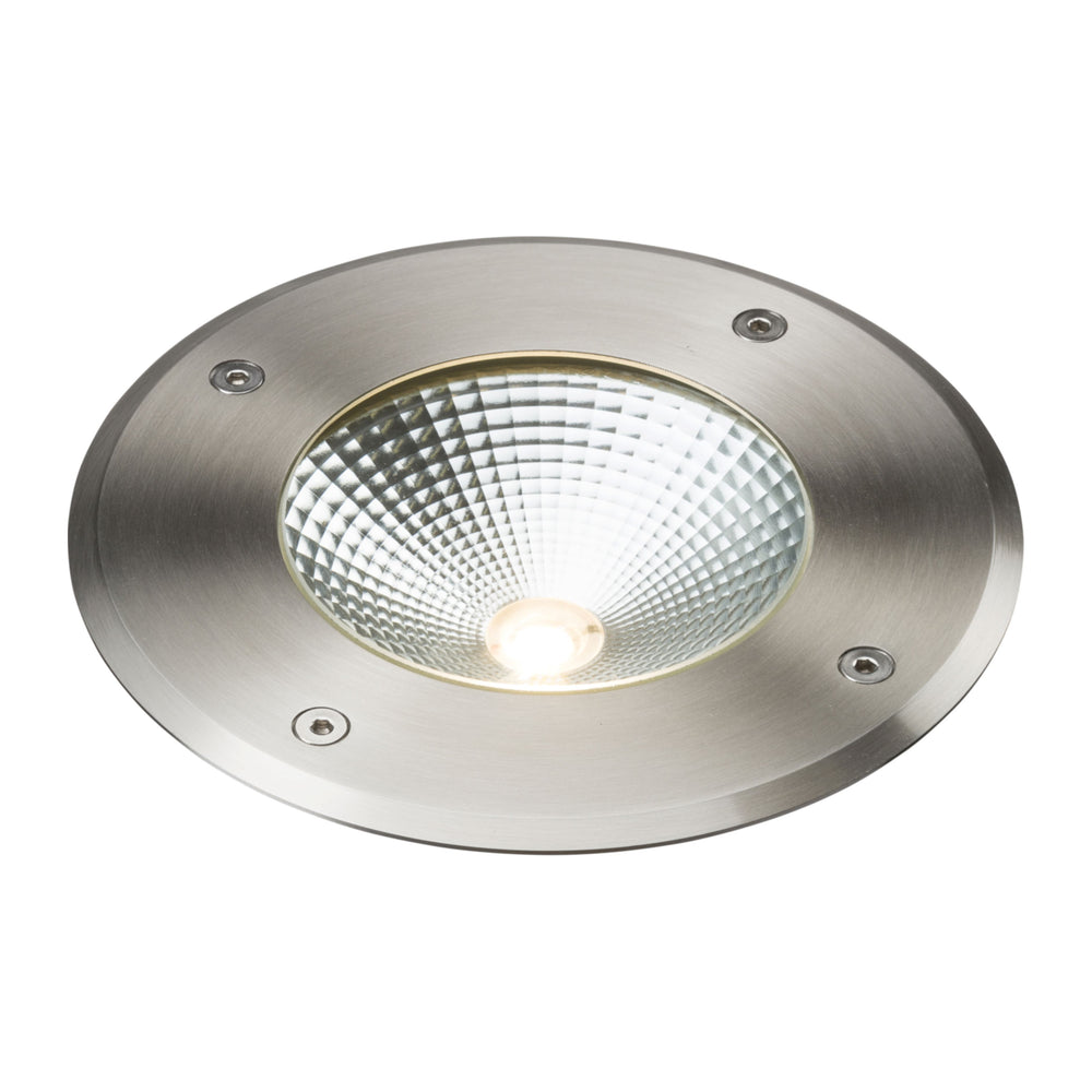 Knightsbridge 9W 230V LED Recessed Outdoor Ground Light - Stainless St