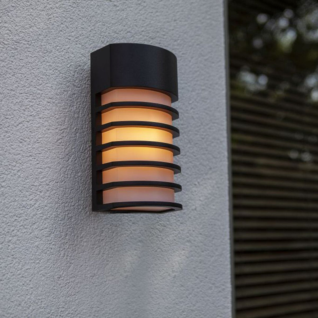 Lutec Fulton Integrated LED Outdoor Wall Light - Matt Black
