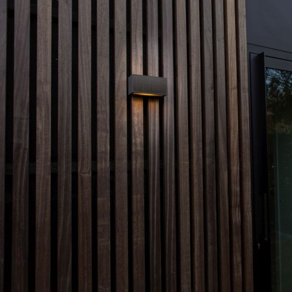 Lutec Inka Solar Outdoor Wall Light - Dark Grey