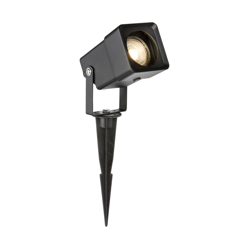 Knightsbridge Square Outdoor Spike Light - Black