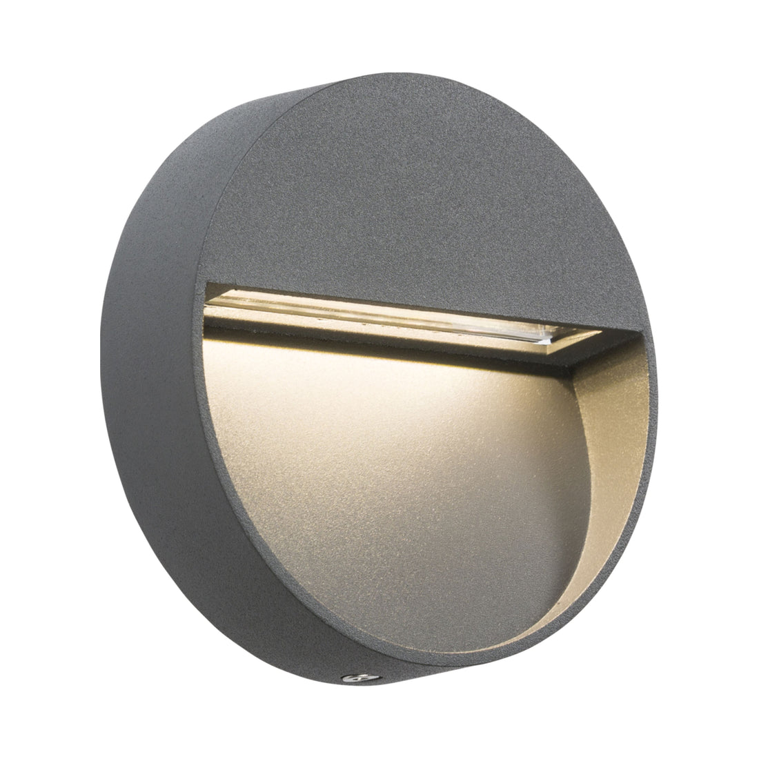 Knightsbridge LED 3W Round Outdoor Wall / Guide Light - Grey