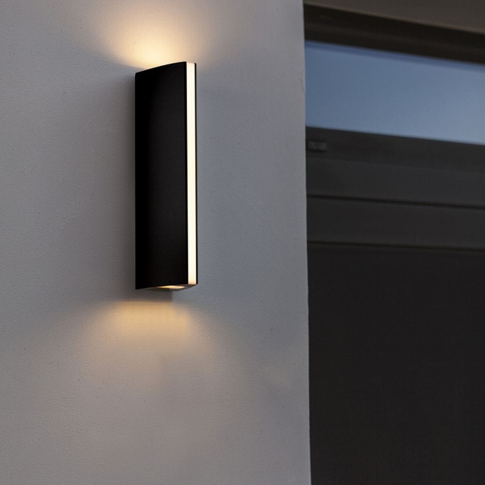 Lutec Leo Integrated LED Up & Down Outdoor Wall Light - Dark Grey