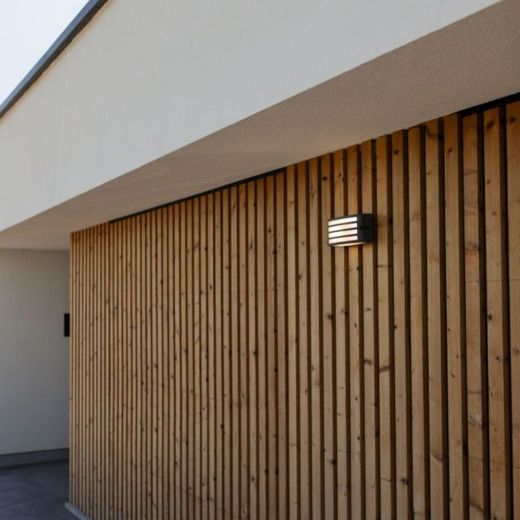 Lutec Zebra Outdoor Wall Light - Dark Grey